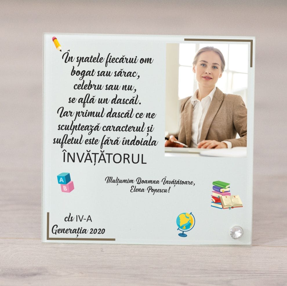 Fotografie pe sticlă pentru Invatatoare - Cataleya Gift