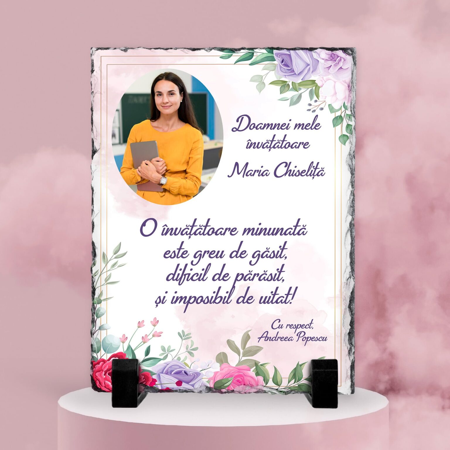 Randuri pentru doamna invatatoare: mesajul perfect
